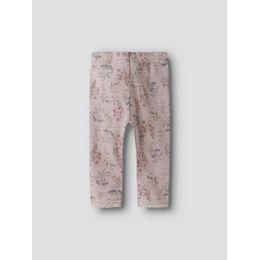 name it M&auml;dchen Leggings "NBFWANG WOOL NEEDLE LEGGING NOOS"violet ice aop:flowers and leafs, Gr. 86, bedruckt, Strick, Obermaterial: 100% Wolle,