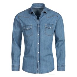 Rock Creek Button Up Shirt male size M Light blue