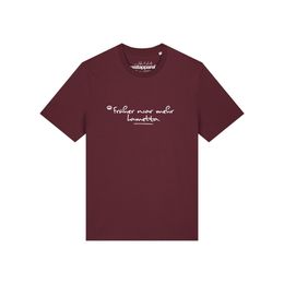 Watapparel Shirt 'Fr&uuml;her War Mehr Lametta' male size M Bordeaux / White