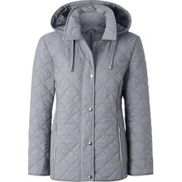 Damen Winterjacke mit Schlingenknopf-Verschluss steingrau, Gr&ouml;&szlig;e 25