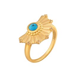 CAI ca&iuml; Ring Damen Gr&ouml;&szlig;e 60 t&uuml;rkis / gelb