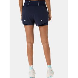 asics Sportshorts 'Road' Damen Gr&ouml;&szlig;e XS navy / silbergrau