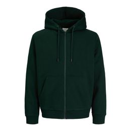Jack & Jones Jack & Jones Herren Kapuzensweatjacke &raquo;JJEBRADLEY mit Kapuze, ideal f&uuml;r kalte Jahreszeit&laquo; Materialmix, relaxed fit gr&uuml;n S