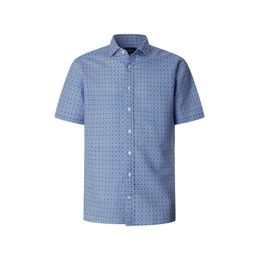 Hackett London Button Up Shirt 'Clay' male size L Blue / White