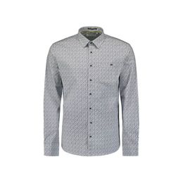NO EXCESS Button Up Shirt male size M Ecru / Light blue / Grey / Black