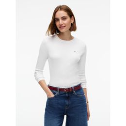 Tommy Hilfiger Damen Langarmshirt &raquo;CODY SLIM C-NK L/S T-SHIRT&laquo; Baumwolle, slim fit wei&szlig; S (36/38)