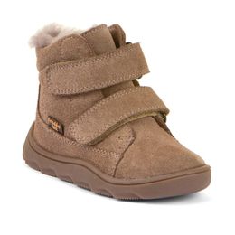 froddo Damen froddo Barfu&szlig;schuh &raquo;ZERU TEX FURRY BAREFOOT&laquo; Klettstiefelette, Winterstiefel mit TEX-Ausstattung braun 29