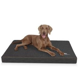 Knuffelwuff orthop&auml;dische Hundematte Palomino aus laser-gestepptem Kunstleder schwarz XL