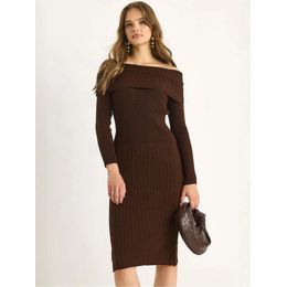 Bianco Lucci Kleid 'Midi' Damen Gr&ouml;&szlig;e 36/38 mokka Sommerkleid