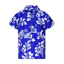 King Kameha Shirt 'Hibiscus' male size M Indigo