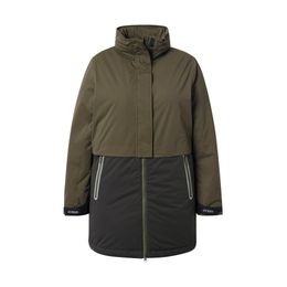 Ulla Popken Mantel Damen Gr&ouml;&szlig;e XXXL/4XL oliv / schwarz
