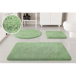 Badematte OTTO HOME, H:30mmlind gr&uuml;n, Polyester, Badematten, "Kaarin, uni, viele Farben, Badvorleger, Badezimmer Teppich", Badteppich, getuftet,