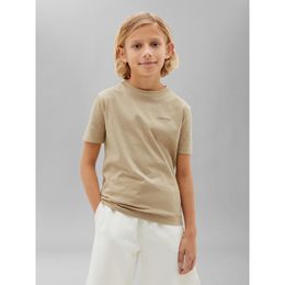 Calvin Klein Jeans Kinder T-Shirt &raquo;SMALL CHEST INST.LOGO SS T-SHIRT&laquo; Regular fit, Logoschriftzug beige 6 (116)