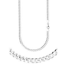 Firetti Herren Collierkettchen &raquo;Schmuck Geschenk Silber 925 Armband Kette Panzerkette diamantiert&laquo; Made in Germany silber 19, Silber 925 (