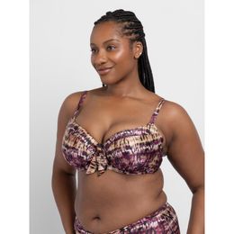 Dorina Damen B&uuml;gel-Bikini-Top &raquo;Amnesia&laquo; Batikmuster bunt 95, Cup E