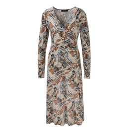 Aniston Casual Kleid Damen Gr&ouml;&szlig;e 38 kitt / hellblau / braun / schwarz Sommerkleid