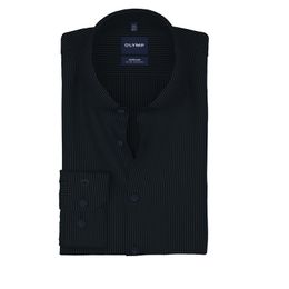 OLYMP Herren OLYMP Langarmhemd &raquo;No. Six&laquo; Businesshemd, Royal-Kentkragen, Super Slim schwarz 39, N-Gr
