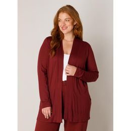 Base Level Curvy Damen Strickjacke &raquo;Ayla&laquo; Gro&szlig;e Gr&ouml;&szlig;en braun 52