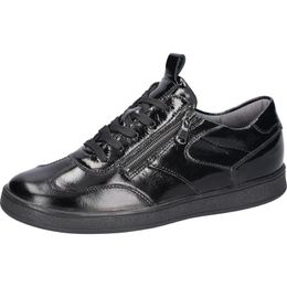 Waldl&auml;ufer Waldl&auml;ufer Damen Schn&uuml;rschuh &raquo;H-Daisy&laquo; Lacksneaker, Halbschuh, Bequemschuh in Komfortweite H schwarz 4 (37)
