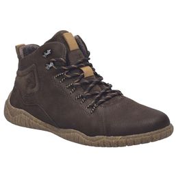 Josef Seibel Herren Barfu&szlig;schuh &raquo;Wallace 03&laquo; Schn&uuml;rboots in Weite G (=weit) braun 47