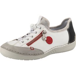 Rieker Schn&uuml;rschuh Damen Gr&ouml;&szlig;e 41 grau / rot / schwarz / wei&szlig; Sommerschuhe
