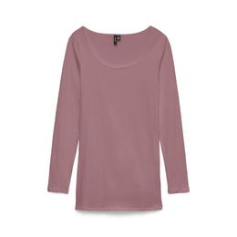 V&eacute;ro Moda Vero Moda Damen Langarmshirt &raquo;VMMAXI MY LS SOFT LONG U-NECK NOOS&laquo; Baumwollmischung, regular fit rosa S