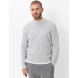 Brax Herren Strickpullover Style RICK platin, hellgrau, Gr. XL