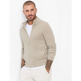 Brax Herren Strickjacke Style JAKE cappucino, hellbraun, Gr. XS