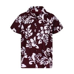 King Kameha Shirt 'Hibiscus' male size 9XL Bordeaux