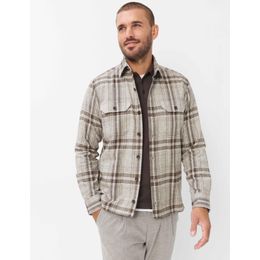 Brax Herren Overshirt Style KAY chocolate, dunkelbraun, Gr. XL