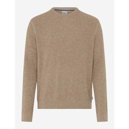 Brax Herren Strickpullover Style RICK cappucino, hellbraun, Gr. XL
