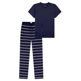 Schiesser Pajama 'Mix & Relax' female size XL mottled blue