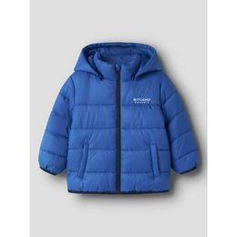 name it Herren Steppjacke &raquo;NMMMARBLE JACKET PB1&laquo; mit Kapuze Kunstfaser blau 122