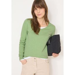 Cecil Damen Strickpullover mit V-Ausschnitt gr&uuml;n M (40)