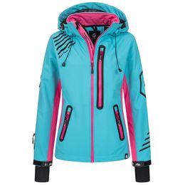 Rock Creek Outdoor Jacket female size XL Turquoise / Pink / Black