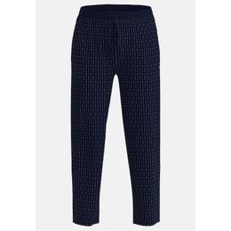G&ouml;tzburg Herren G&Ouml;TZBURG Pyjamahose &raquo;New York&laquo; gemustert, lang, mit Kordelzug, Baumwolle blau 54, N-Gr
