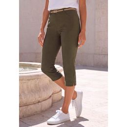 Lascana Damen Lascana Caprihose &raquo;aus Stretchware&laquo; braun 36, N-Gr