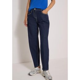 Cecil Damen Loose-fit-Jeans mit Elasthan, Loose Fit blau 29, L&auml;nge 30