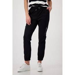 monari Damen Jogger Pants &raquo;Hose Jill Basic&laquo; mit Rei&szlig;verschlusstasche schwarz 44, N-Gr