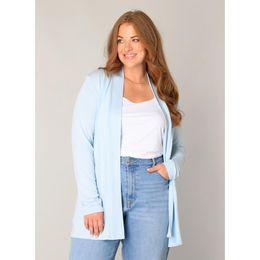 Base Level Curvy Damen Strickjacke &raquo;Ayla&laquo; Gro&szlig;e Gr&ouml;&szlig;en blau 44