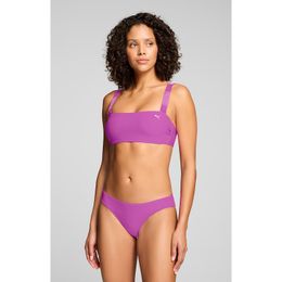 Puma Damen Puma Bandeau-Bikini-Top &raquo;Puma SWIM WOMEN BANDEAU TOP&laquo; breite, verstellbare Tr&auml;ger mit Logoschriftzug pink L, N-Gr