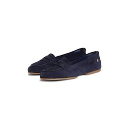Tommy Hilfiger Damen Loafer &raquo;TH FLEX SUEDE LOAFER BALLERINA&laquo; Schlupfschuh, Slipper, Pennyloafer im Mokassin-Stil blau 36