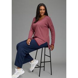 Laura Scott Curve Damen Laura Scott CURVE Strickpullover &raquo;Gro&szlig;e Gr&ouml;&szlig;en&laquo; aus Feinstrick, mit tiefem V-Ausschnitt, figurumspielende Passform 48/50