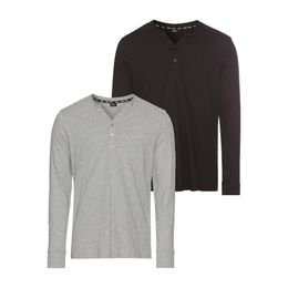 H.i.s Em Shirt Herren Gr&ouml;&szlig;e S grau / schwarz