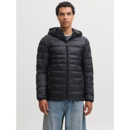 Jack & Jones Jack & Jones Herren Steppjacke &raquo;JJEKINGSLEY LIGHT PUFFER HOOD NOOS&laquo; mit Kapuze Kunstfaser, mit Kapuze schwarz XS