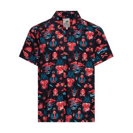 King Kerosin Button Up Shirt 'Kustom Kulture' male size S Black