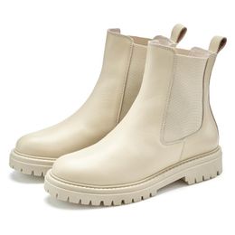 ELBSAND Damen Stiefelette &raquo;Chelseaboots, Schlupfstiefel, Lederstiefelette, Sommerstiefelette&laquo; NEU Bikerboots aus Leder mit Stretch-Eins&auml;tzen & 