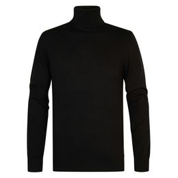 Herren Rollkragenpullover "Men Knitwear Collar Basi"schwarz, Gr. XL, PETROL INDUSTRIES, Strick, Obermaterial: 50% Baumwolle, 50% Polyacryl, Pullover,