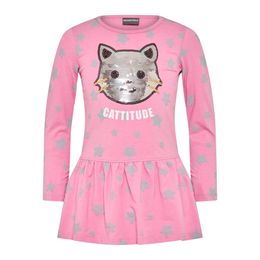 Arizona Kleid M&auml;dchen Gr&ouml;&szlig;e 92/98 grau / rosa / wei&szlig;