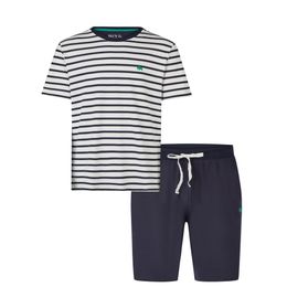Phil & Co. Berlin Pyjama kurz Herren Gr&ouml;&szlig;e L wei&szlig;